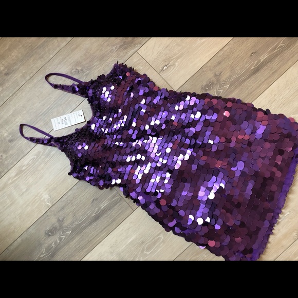 Dresses | Vibrant Purple Sequin Party Dress Brand New Wtags | Poshmark